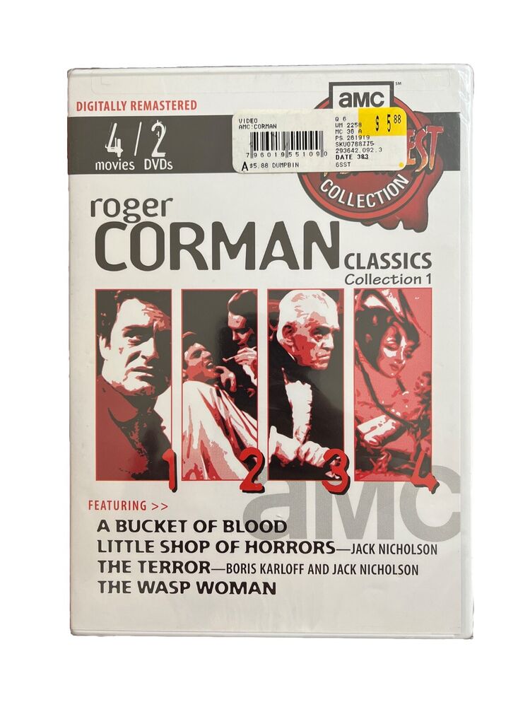 Collectable Roger Corman Classics Collection 1 DVD 2 Disc Set 4 Horror ...